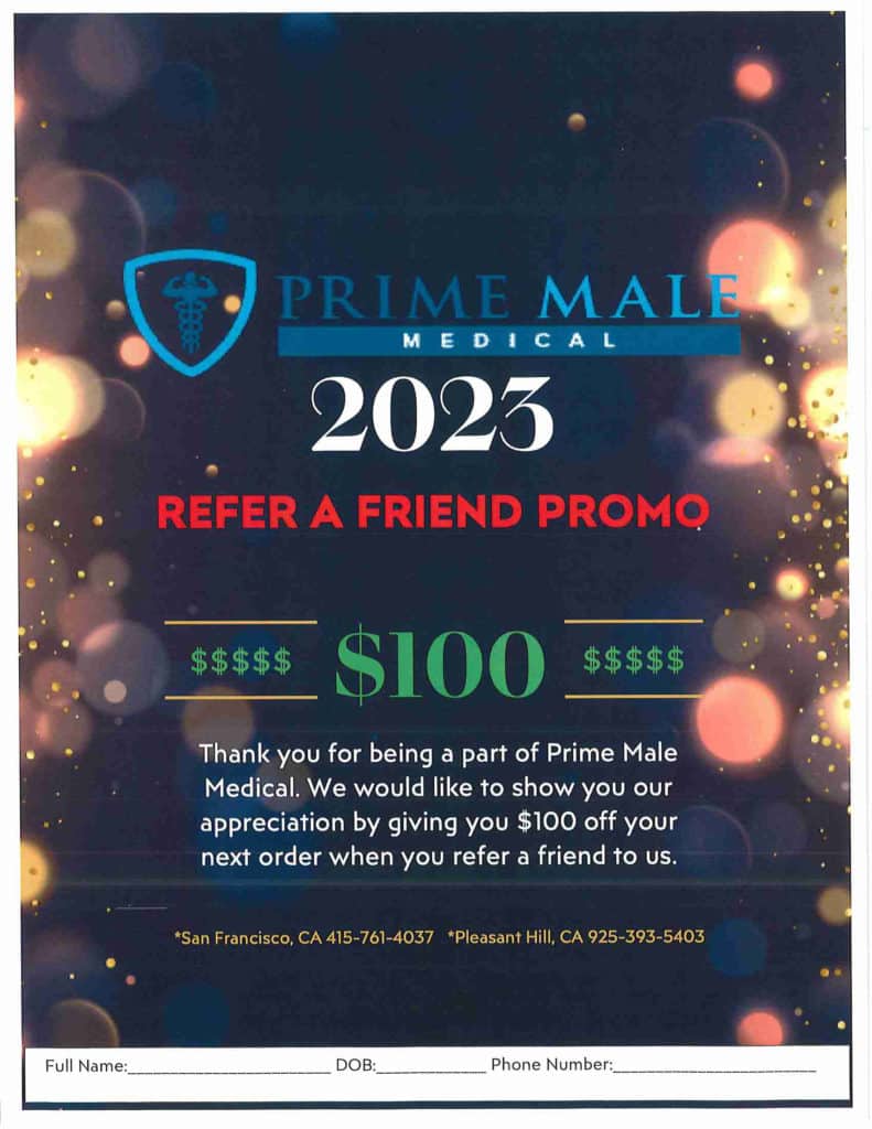 Current Discounts on Treatment - Prime Male Medical